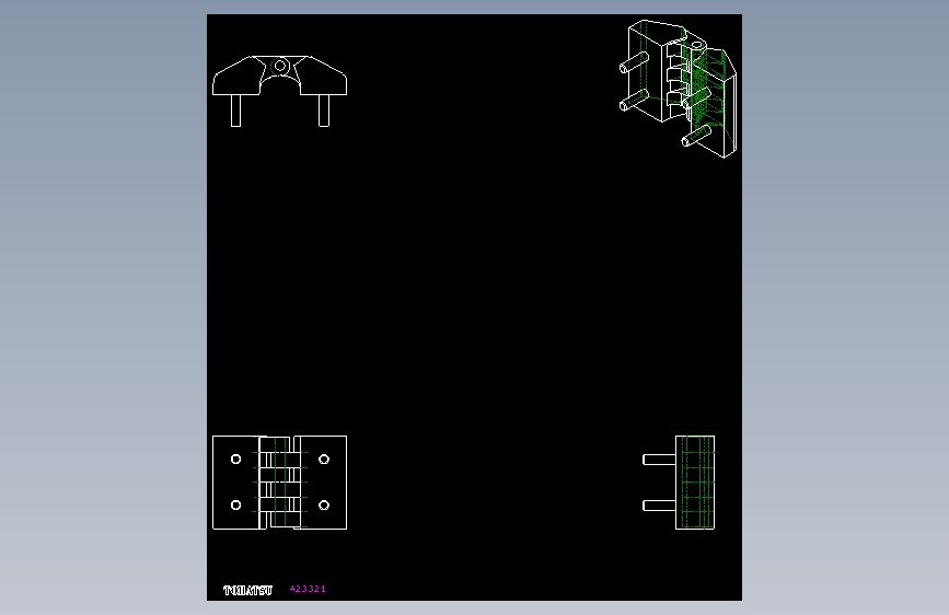 工程塑膠鉸鏈CFE-2D多系列多零件图纸模型_AotuCAD dxf_模型图纸下载 – 懒石网