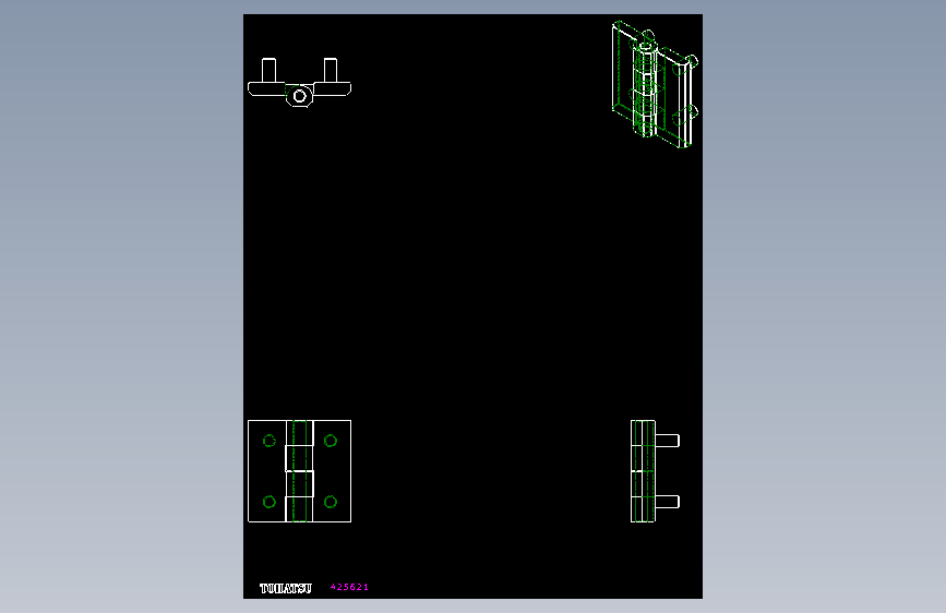 工程塑膠鉸鏈CFM-2D多系列多零件图纸模型_AotuCAD dxf_模型图纸下载 – 懒石网
