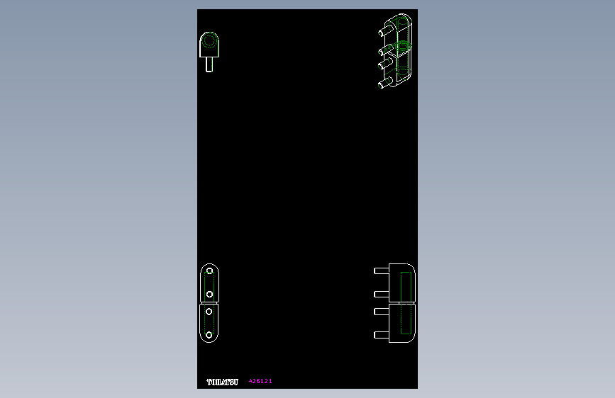 工程塑膠鉸鏈CFN-2D多系列多零件图纸模型_AotuCAD dxf_模型图纸下载 – 懒石网