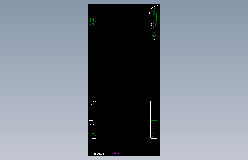 扣件2220-2D多系列多零件图纸模型_AotuCAD dxf_模型图纸下载 – 懒石网
