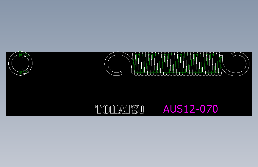 拉伸彈簧AUS-2D多系列多零件图纸模型_AotuCAD dxf_模型图纸下载 – 懒石网