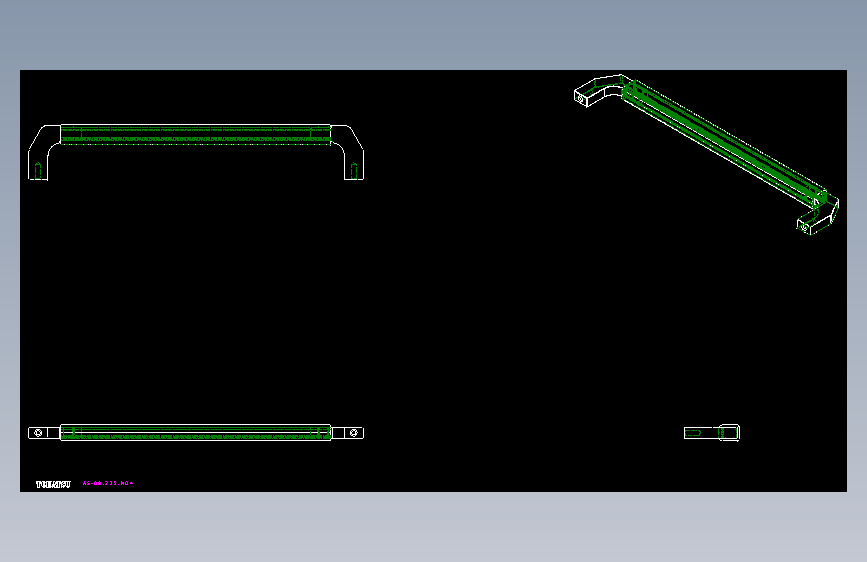 取手(鋁合金)(A)AS-2D多系列多零件图纸模型_AotuCAD dxf_模型图纸下载 – 懒石网