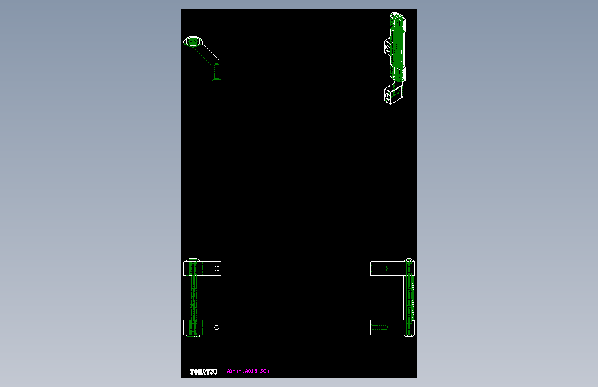 取手(鋁合金)(B)A1-2D多系列多零件图纸模型_AotuCAD dxf_模型图纸下载 – 懒石网