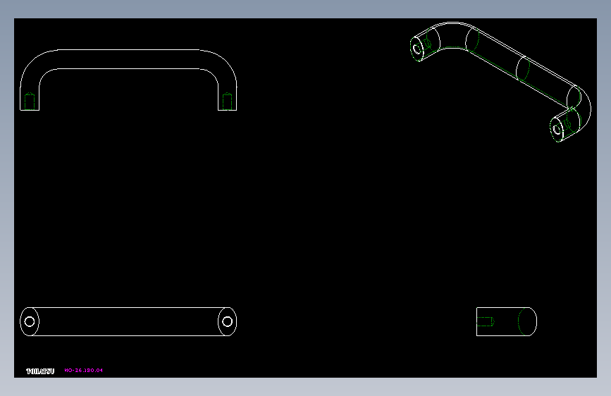 取手(鋁合金)(B)MO-2D多系列多零件图纸模型_AotuCAD dxf_模型图纸下载 – 懒石网