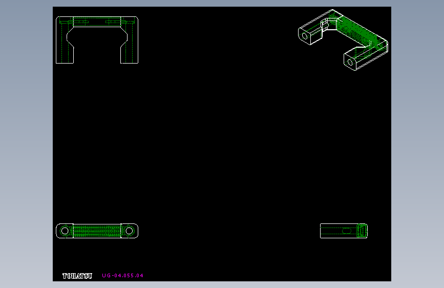 取手(鋁合金)(B)UG-2D多系列多零件图纸模型_AotuCAD dxf_模型图纸下载 – 懒石网