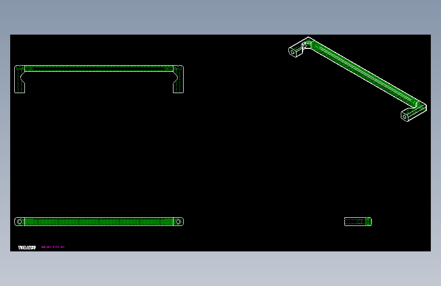 取手(鋁合金)(B)UG-2D多系列多零件图纸模型_AotuCAD dxf_模型图纸下载 – 懒石网