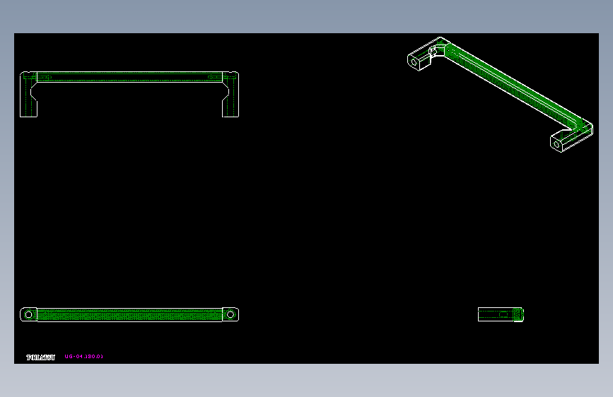 取手(鋁合金)(B)UG-2D多系列多零件图纸模型_AotuCAD dxf_模型图纸下载 – 懒石网