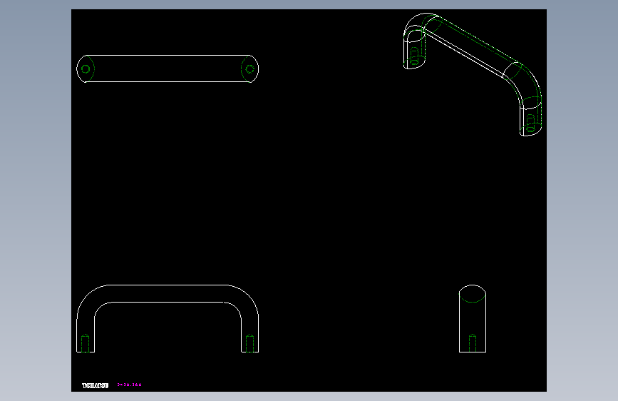 取手(鋁合金)2430-2D多系列多零件图纸模型_AotuCAD dxf_模型图纸下载 – 懒石网