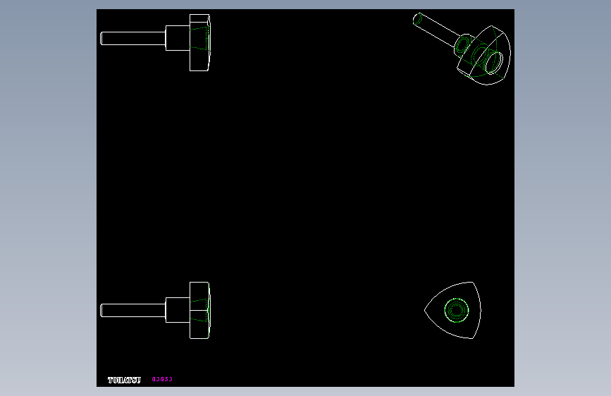 三瓣型把手VTR.p-2D多系列多零件图纸模型_AotuCAD dxf_模型图纸下载 – 懒石网