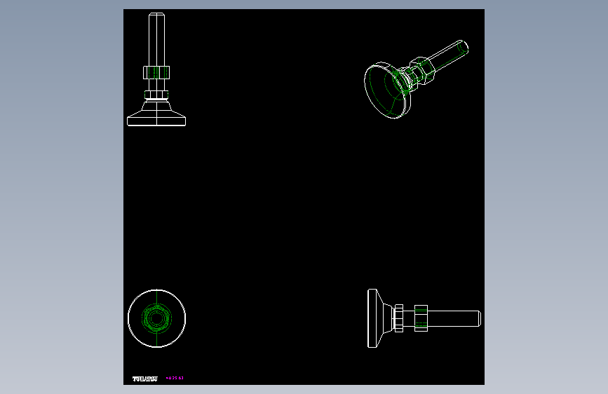 水平調整腳座(SUS製)LM-2D多系列多零件图纸模型_AotuCAD dxf_模型图纸下载 – 懒石网