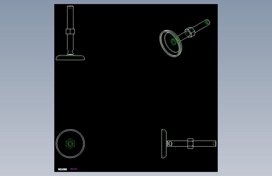 水平調整腳座(SUS製)LMR.SST-2D多系列多零件图纸模型_AotuCAD dxf_模型图纸下载 – 懒石网