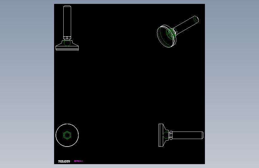 水平調整腳座(SUS製)LSA50-SUS-2D多系列多零件图纸模型_AotuCAD dxf_模型图纸下载 – 懒石网