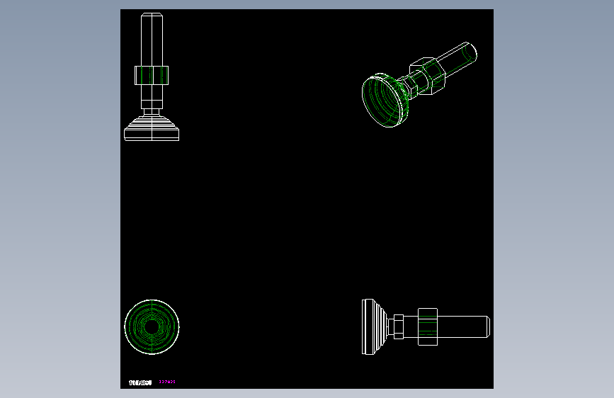 水平調整腳座(SUS製)LVA60-SUS-2D多系列多零件图纸模型_AotuCAD dxf_模型图纸下载 – 懒石网