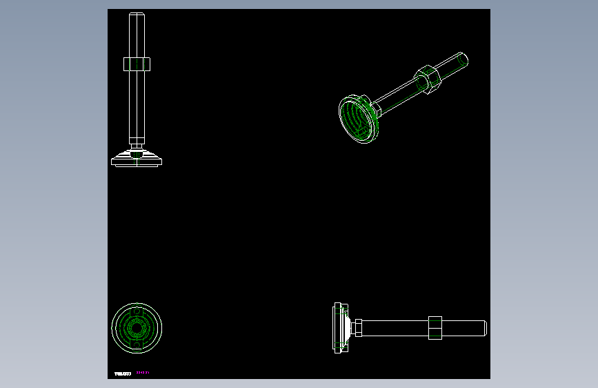 水平調整腳座(SUS製)LVF80-SUS-2D多系列多零件图纸模型_AotuCAD dxf_模型图纸下载 – 懒石网