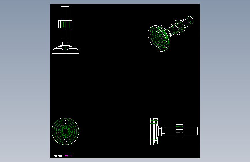 水平調整腳座(SUS製)LVF80-SUS-2D多系列多零件图纸模型_AotuCAD dxf_模型图纸下载 – 懒石网