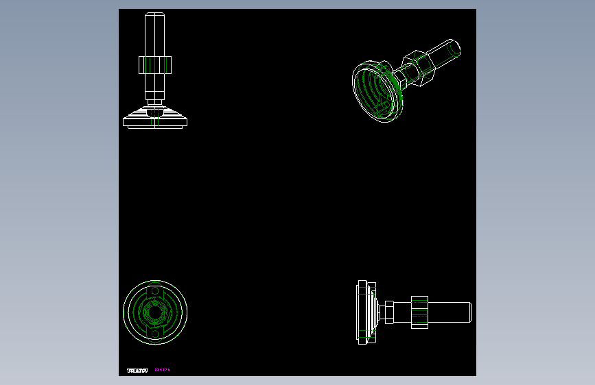 水平調整腳座(SUS製)LVF80-SUS-2D多系列多零件图纸模型_AotuCAD dxf_模型图纸下载 – 懒石网