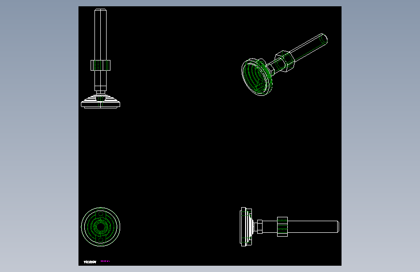 水平調整腳座(SUS製)LVF80-SUS-2D多系列多零件图纸模型_AotuCAD dxf_模型图纸下载 – 懒石网