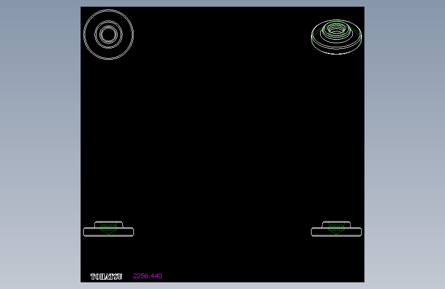 水平調整腳座(迷你型)2256(B)-2D多系列多零件图纸模型_AotuCAD dxf_模型图纸下载 – 懒石网