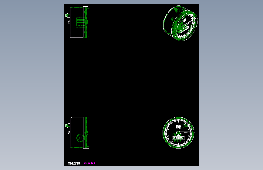水平指示器PW02-2D多系列多零件图纸模型_AotuCAD dxf_模型图纸下载 – 懒石网