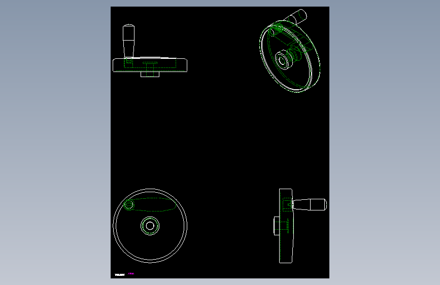 塑膠手輪VDS+IR-2D多系列多零件图纸模型_AotuCAD dxf_模型图纸下载 – 懒石网