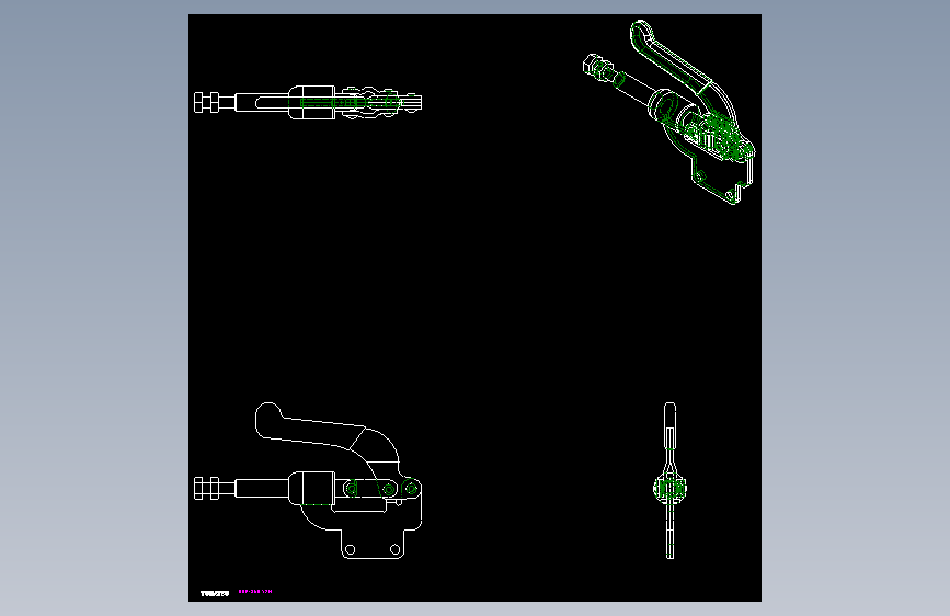 推拉式夾鉗SSP(I)-2D多系列多零件图纸模型_AotuCAD dxf_模型图纸下载 – 懒石网