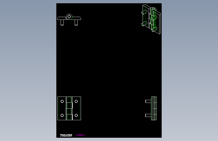 鋅合金鉸鏈CMM-2D多系列多零件图纸模型_AotuCAD dxf_模型图纸下载 – 懒石网