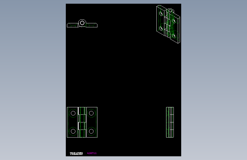 鋅合金鉸鏈CMM-2D多系列多零件图纸模型_AotuCAD dxf_模型图纸下载 – 懒石网