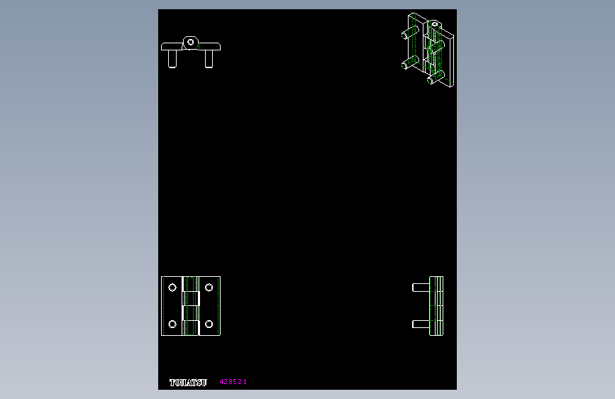 鋅合金鉸鏈CMM-2D多系列多零件图纸模型_AotuCAD dxf_模型图纸下载 – 懒石网