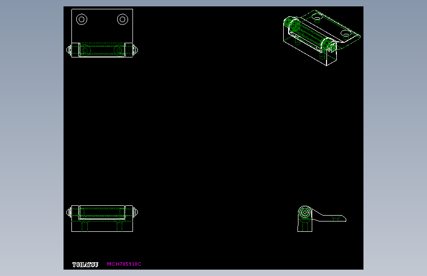 鋅合金鉸鏈MCH(A)-2D多系列多零件图纸模型_AotuCAD dxf_模型图纸下载 – 懒石网