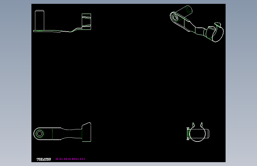 折疊彈片梢10.(A)-2D多系列多零件图纸模型_AotuCAD dxf_模型图纸下载 – 懒石网