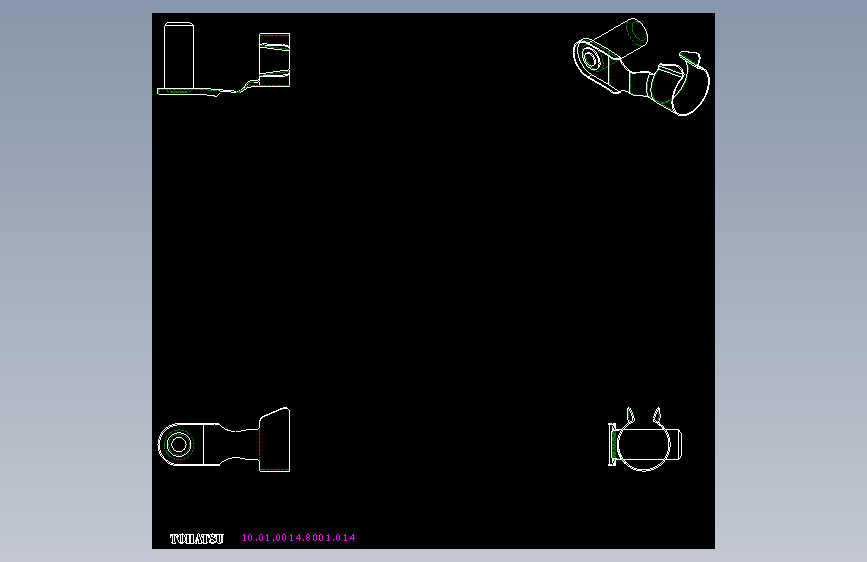 折疊彈片梢10.(A)-2D多系列多零件图纸模型_AotuCAD dxf_模型图纸下载 – 懒石网