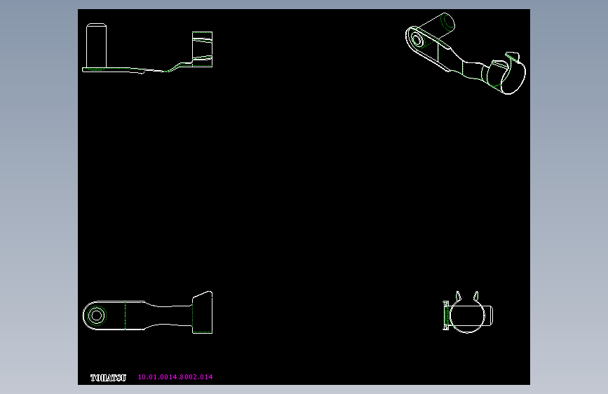 折疊彈片梢10.(A)-2D多系列多零件图纸模型_AotuCAD dxf_模型图纸下载 – 懒石网