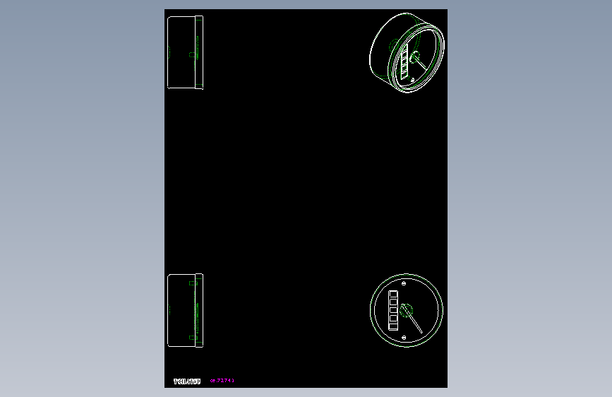 重力指示器GW12-2D多系列多零件图纸模型_AotuCAD dxf_模型图纸下载 – 懒石网