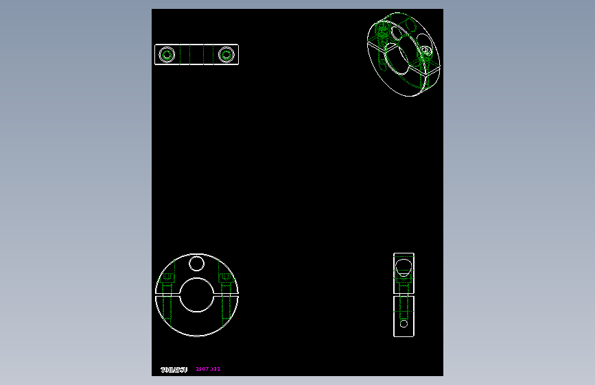 軸環2507-2D多系列多零件图纸模型_AotuCAD dxf_模型图纸下载 – 懒石网