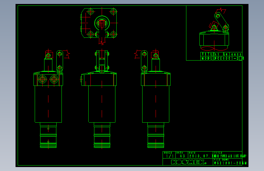 KOSMEKWCE1001-2GRM多系列多零件图纸模型多系列多零件图纸模型_AotuCAD dxf_模型图纸下载 – 懒石网