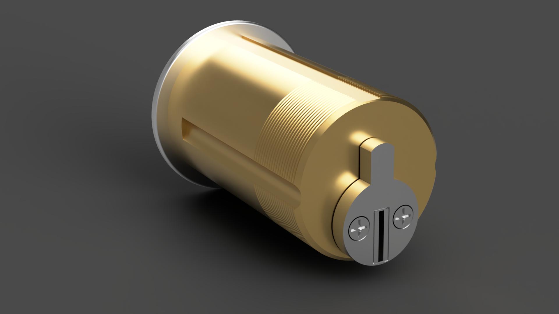 ILCO 7326带键插芯锁芯_STEP_模型图纸下载 – 懒石网