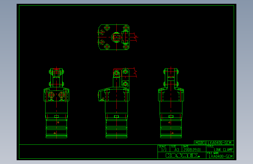KOSMEKLKA0400-GCM多系列多零件图纸模型_AotuCAD dxf_模型图纸下载 – 懒石网