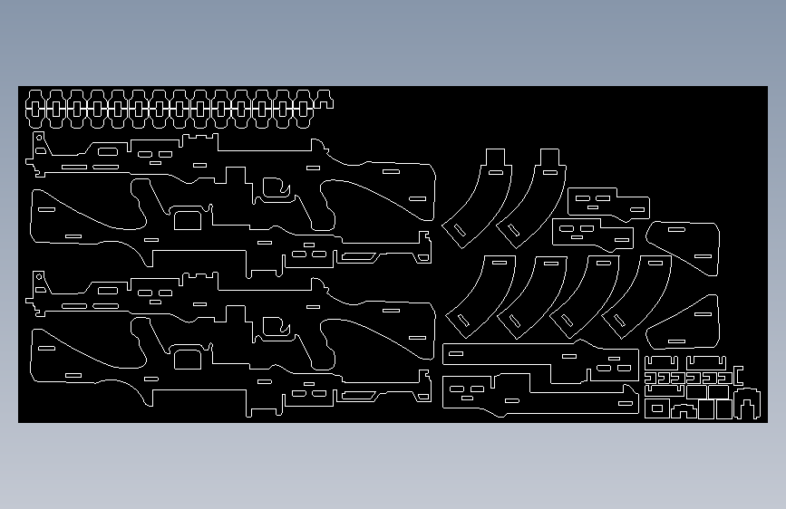 AK-47_AotuCAD dxf_模型图纸下载 – 懒石网