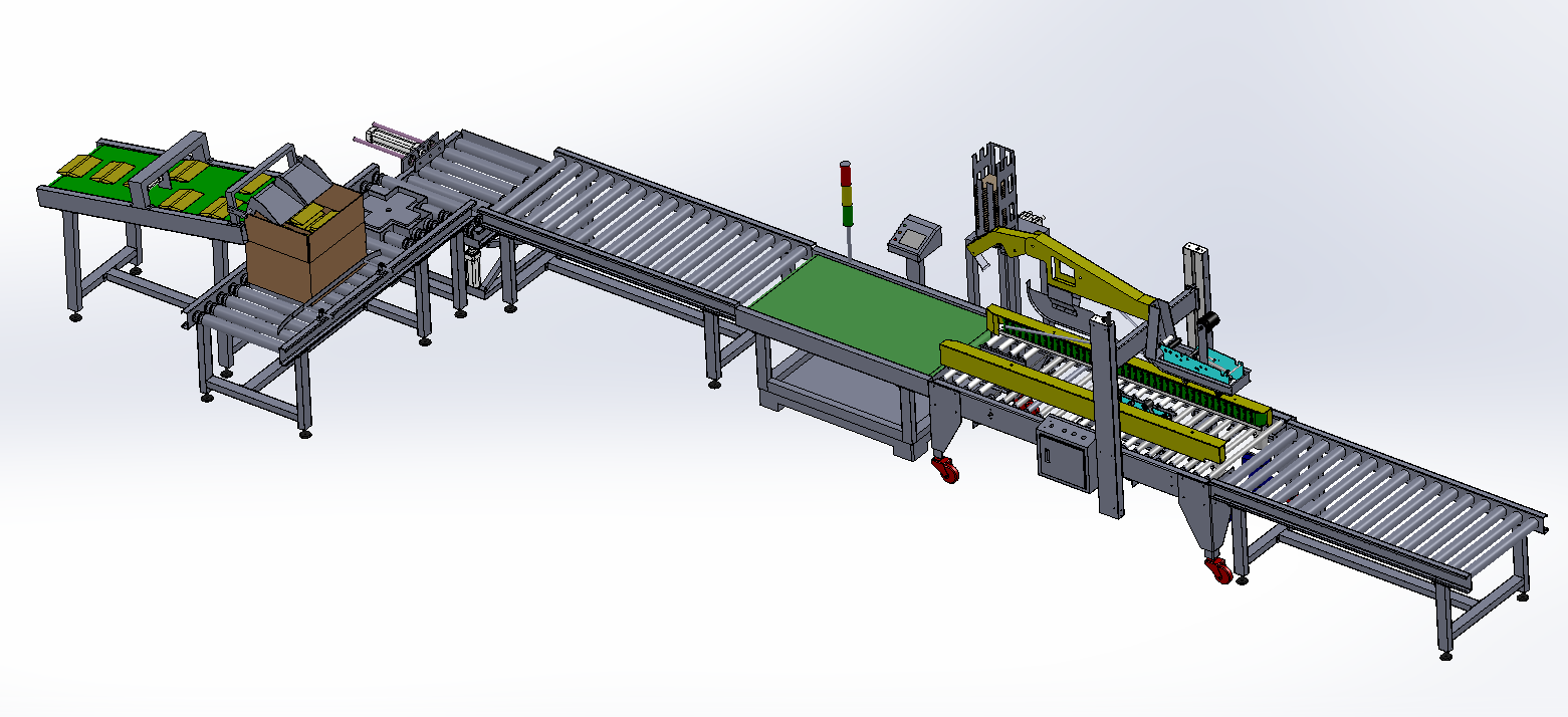 产品包装流水线沐风上传 Solidworks 2020 模型图纸下载 懒石网