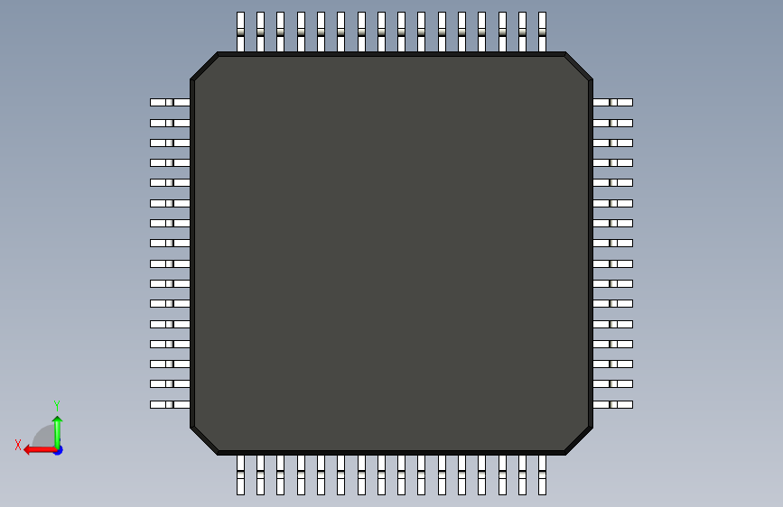 元器件3D封装TQFP64_FPT-64P-M04191_STEP_模型图纸下载 – 懒石网