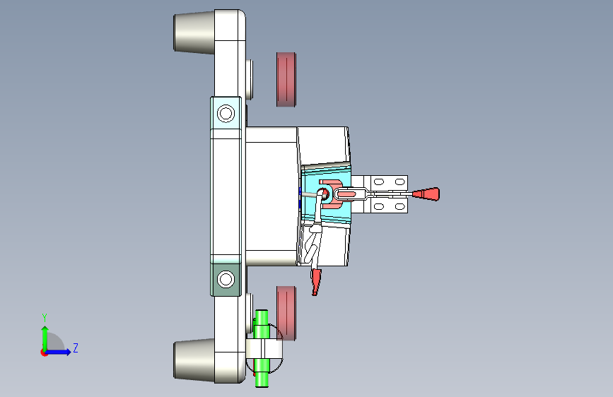 比亚迪e6车型仪表板线速检修口安装支架检具三 Ug Nx 6 模型图纸下载 懒石网