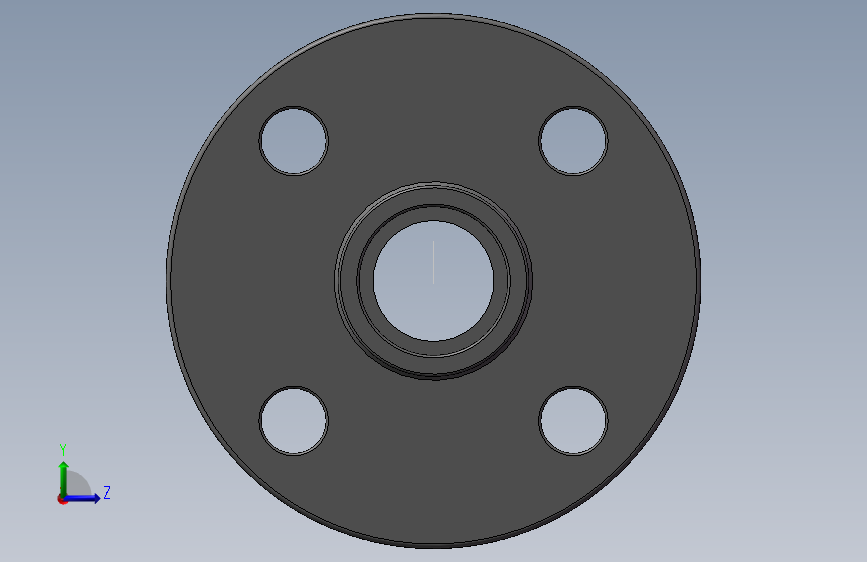 DN25法兰_SOLIDWORKS 2016_模型图纸下载 – 懒石网