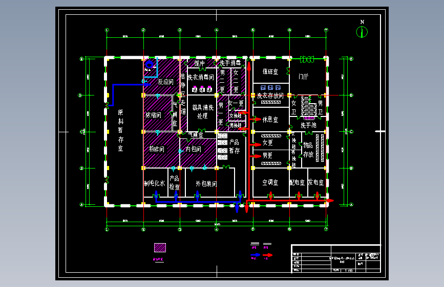 达沙替尼原料药生产车间设计 1543065_AutoCAD 2018_模型图纸下载 – 懒石网