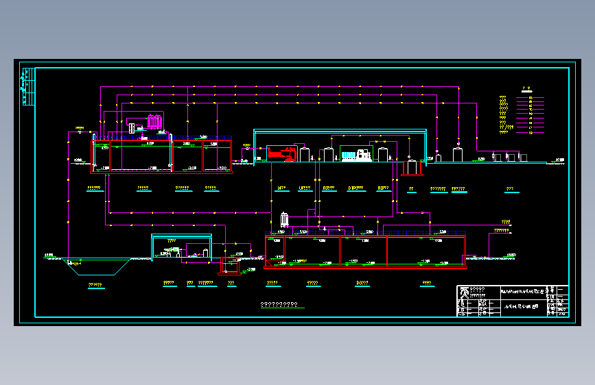 80t渗滤液处理MBR+DTRO工艺说明及全套图纸_AutoCAD 2004_模型图纸下载 – 懒石网