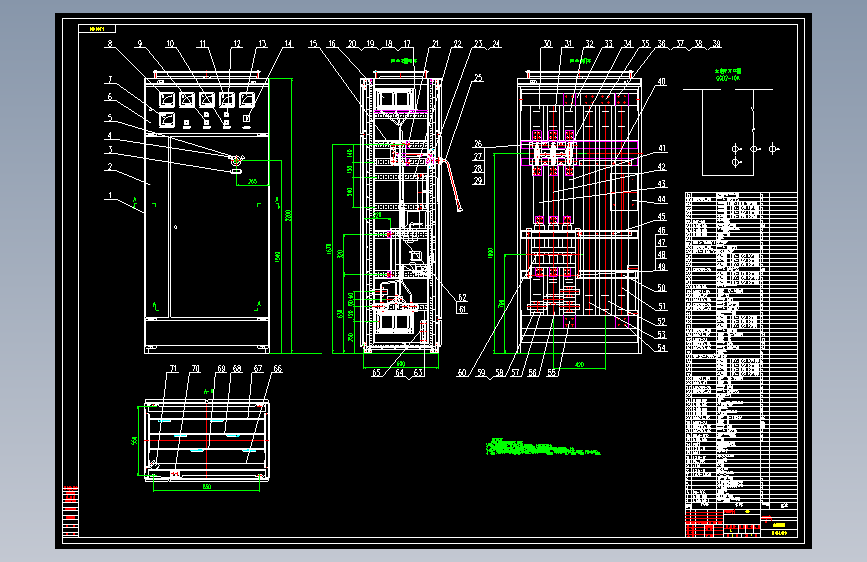 GGD总装配图(35张)_AutoCAD 2004_模型图纸下载 – 懒石网