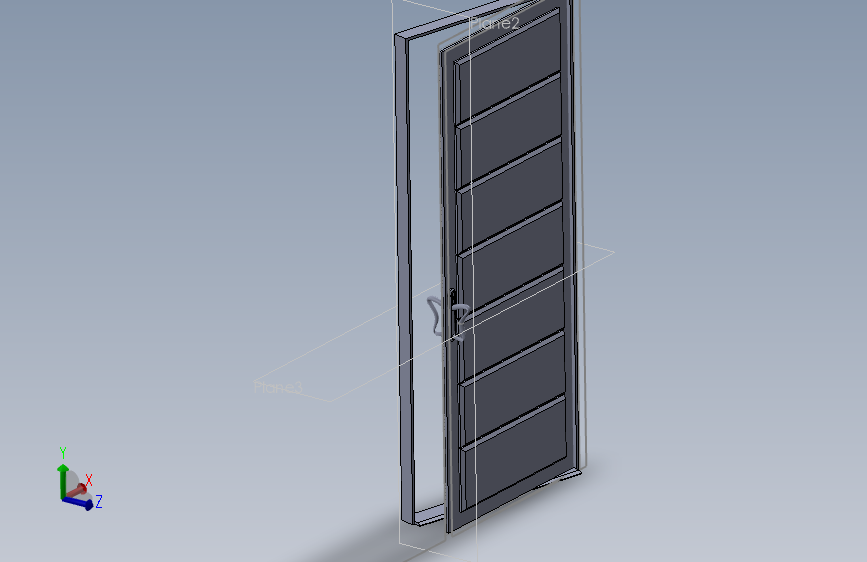 门_SOLIDWORKS_模型下载 – 懒石网