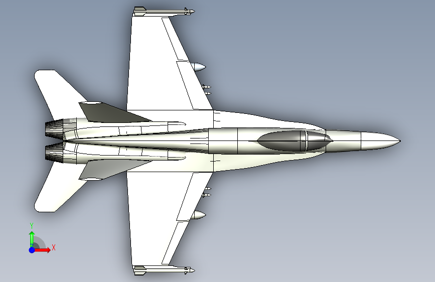 f18战斗机_IGES_模型图纸下载 – 懒石网