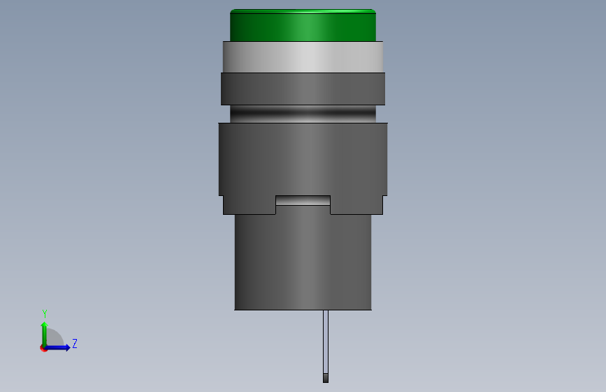 Ф16绿色按钮_SOLIDWORKS 2018_模型图纸下载 – 懒石网
