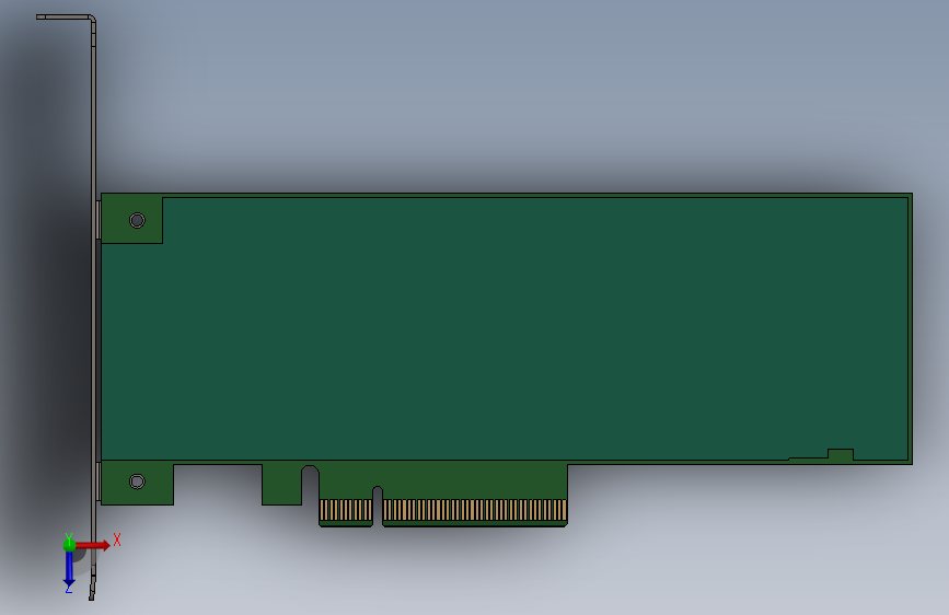 通用PCI Express （PCIe） 卡_SOLIDWORKS 2016_模型图纸下载 – 懒石网