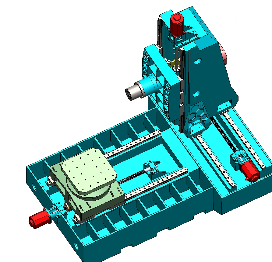 D0272-卧式加工中心三维数模三维SW2017带参_SOLIDWORKS 2017_模型图纸下载 – 懒石网